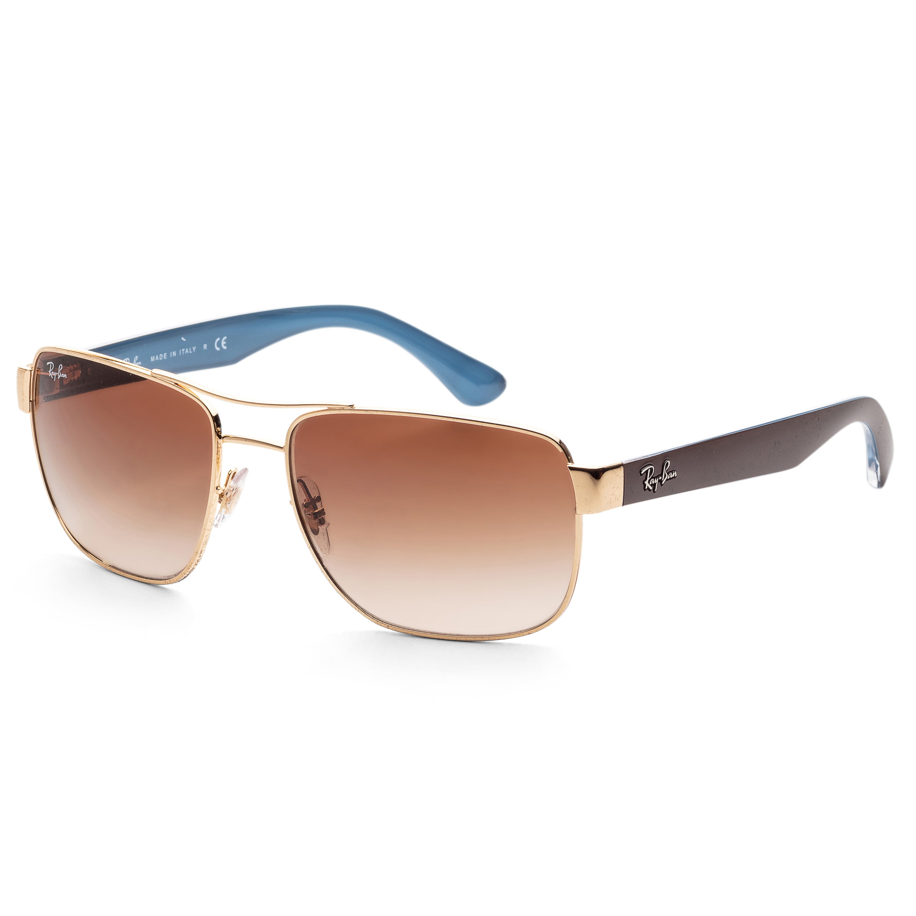Ray-Ban High Street Gold Frame, Brown Gradient Lens | | RB3530-001-13 ...