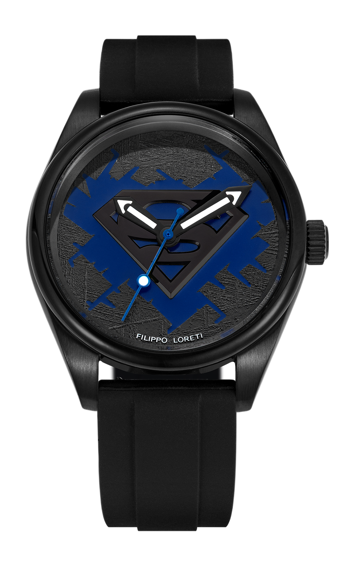 Filippo Loreti Superman Justice Automatic 42mm Black - {Extended Ship ...