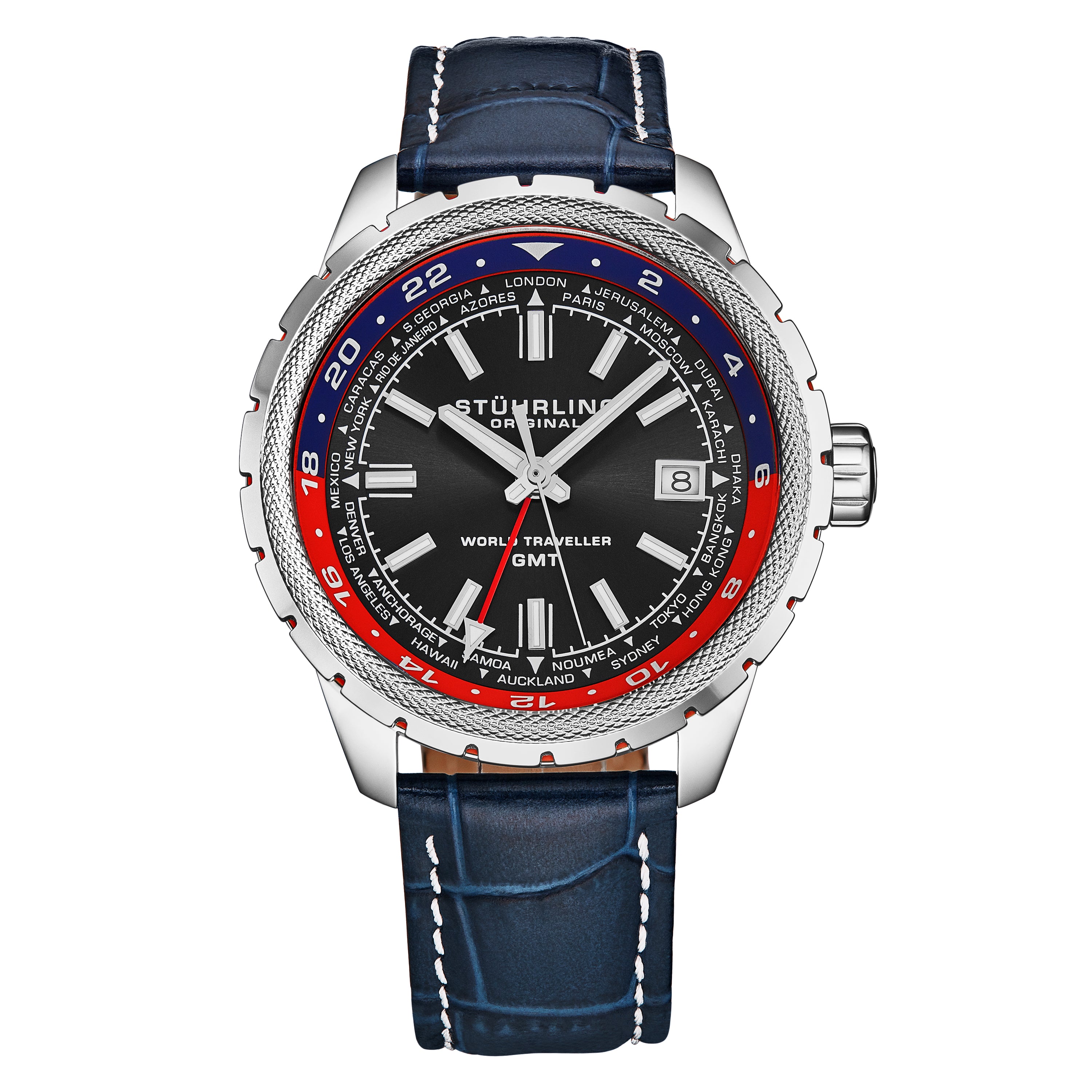 Global Voyager GMT 42mm World Timer Watch - Watch Gang